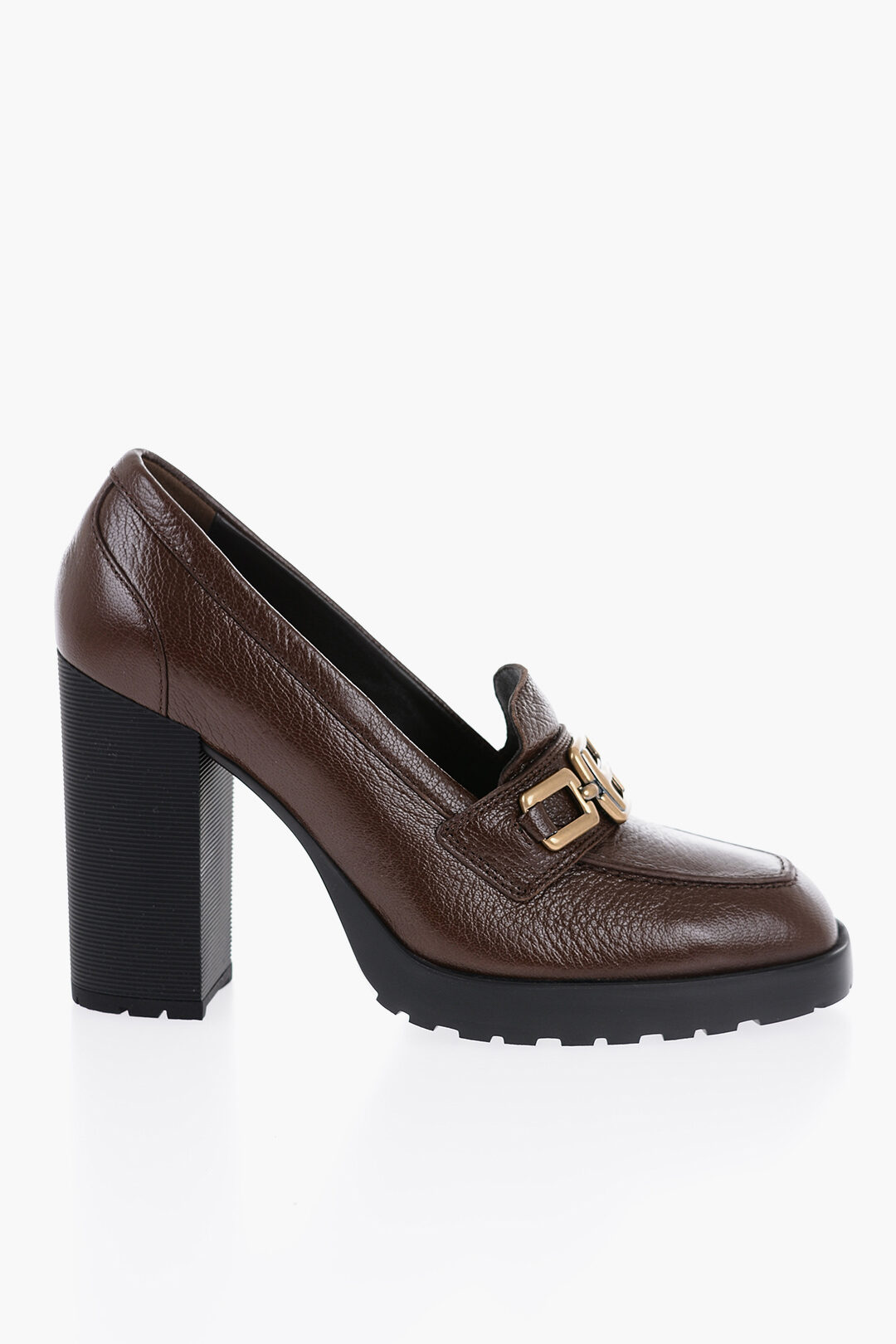 Hogan Leather Pumps with Golden Horsebite 11cm women - Glamood Outlet