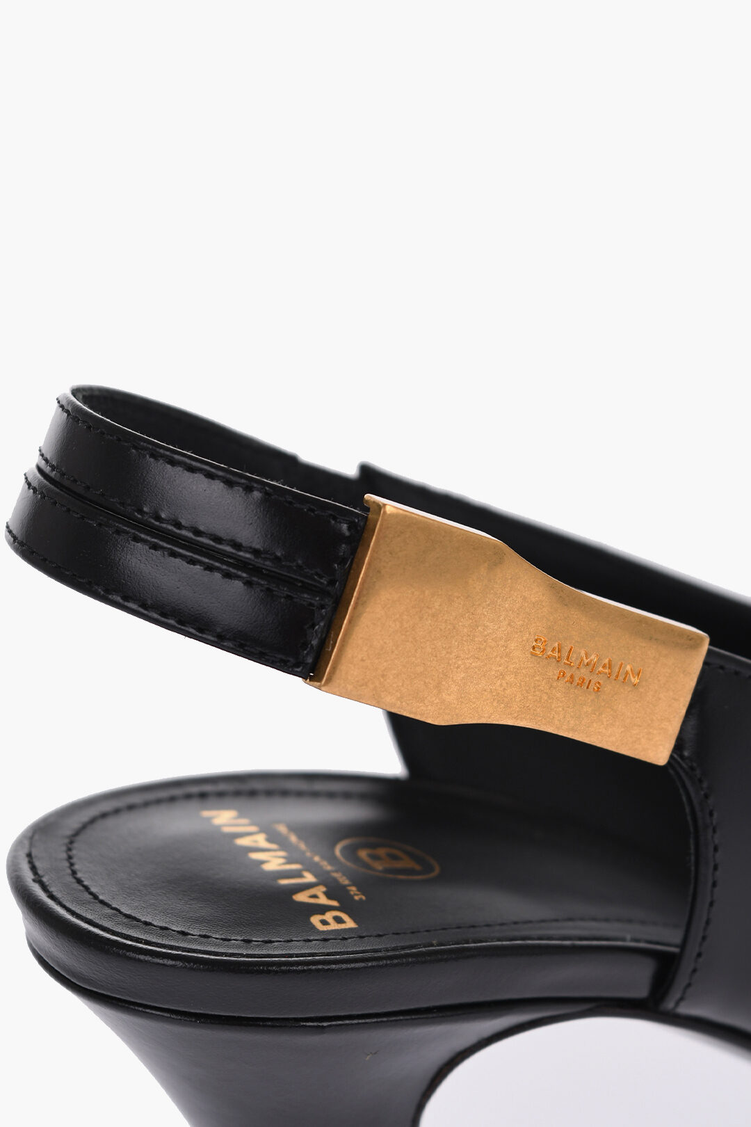 Balmain Leather Pumps With Slingbak 8 cm women - Glamood Outlet