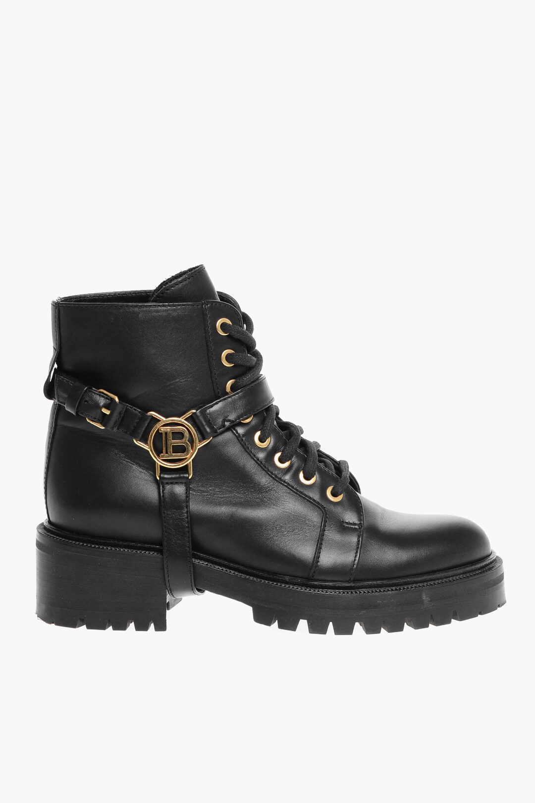 Balmain Leather Ranger Boots with Logo women - Glamood Outlet
