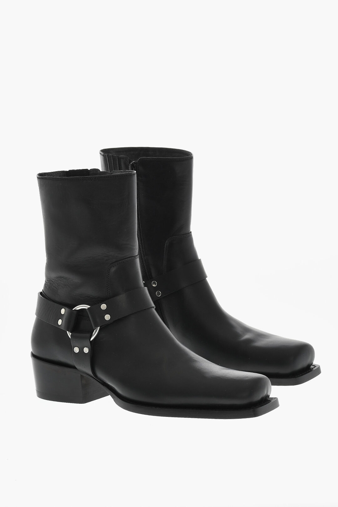 Dsquared2 Leather RING Boots With Harness Details men - Glamood Outlet