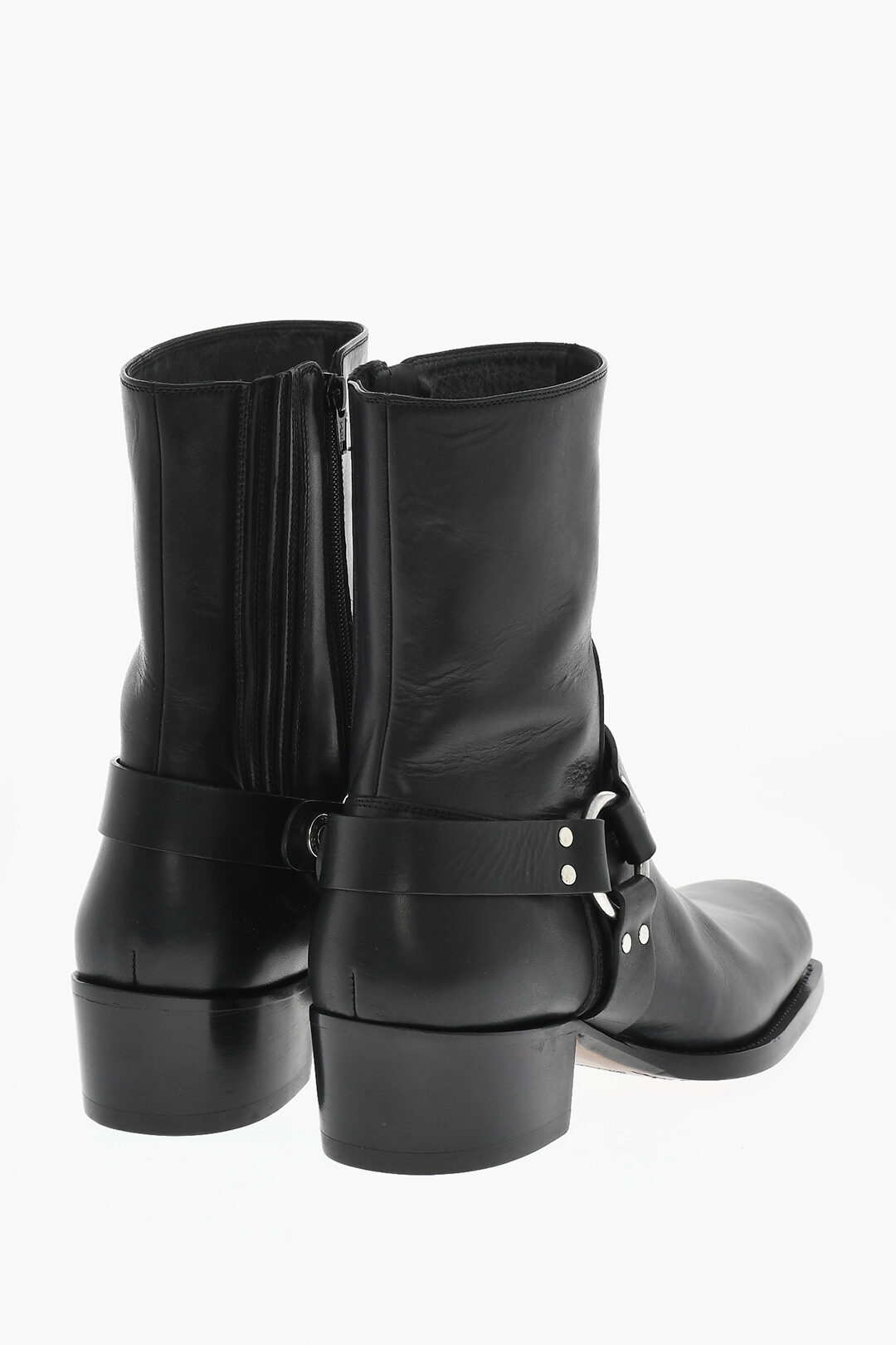 Dsquared2 Leather RING Boots With Harness Details men - Glamood Outlet