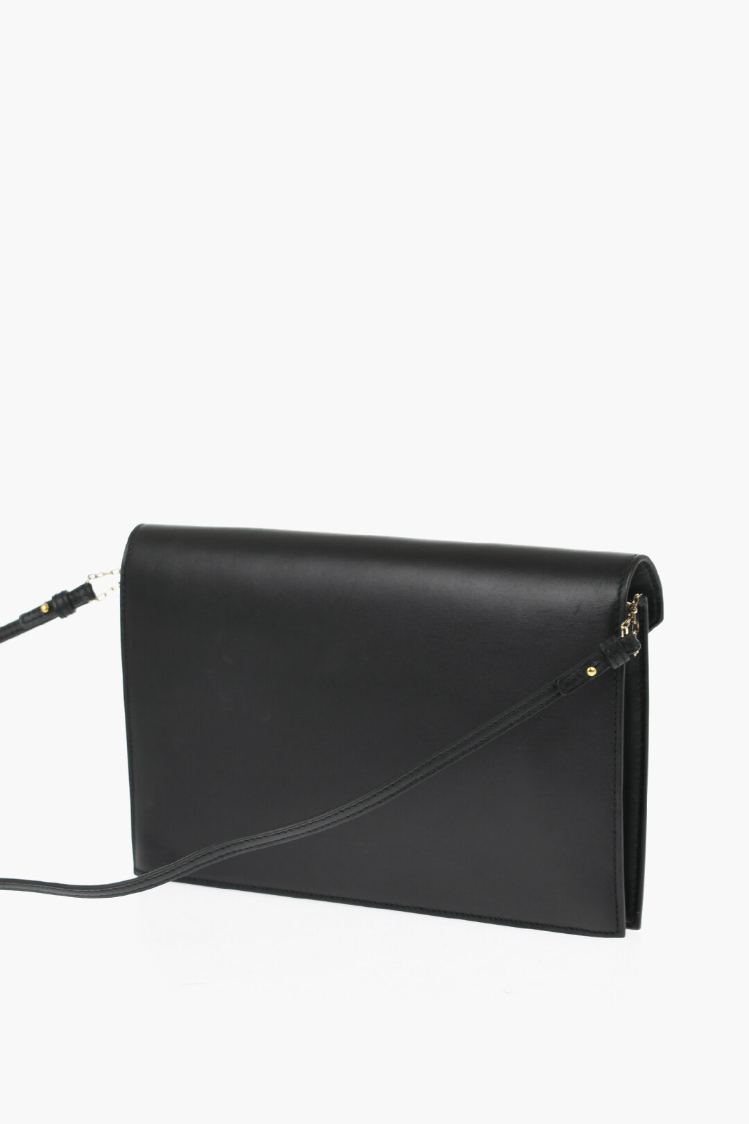 Victoria Beckham Leather Shoulder Messanger Bag with Golden Closure ...