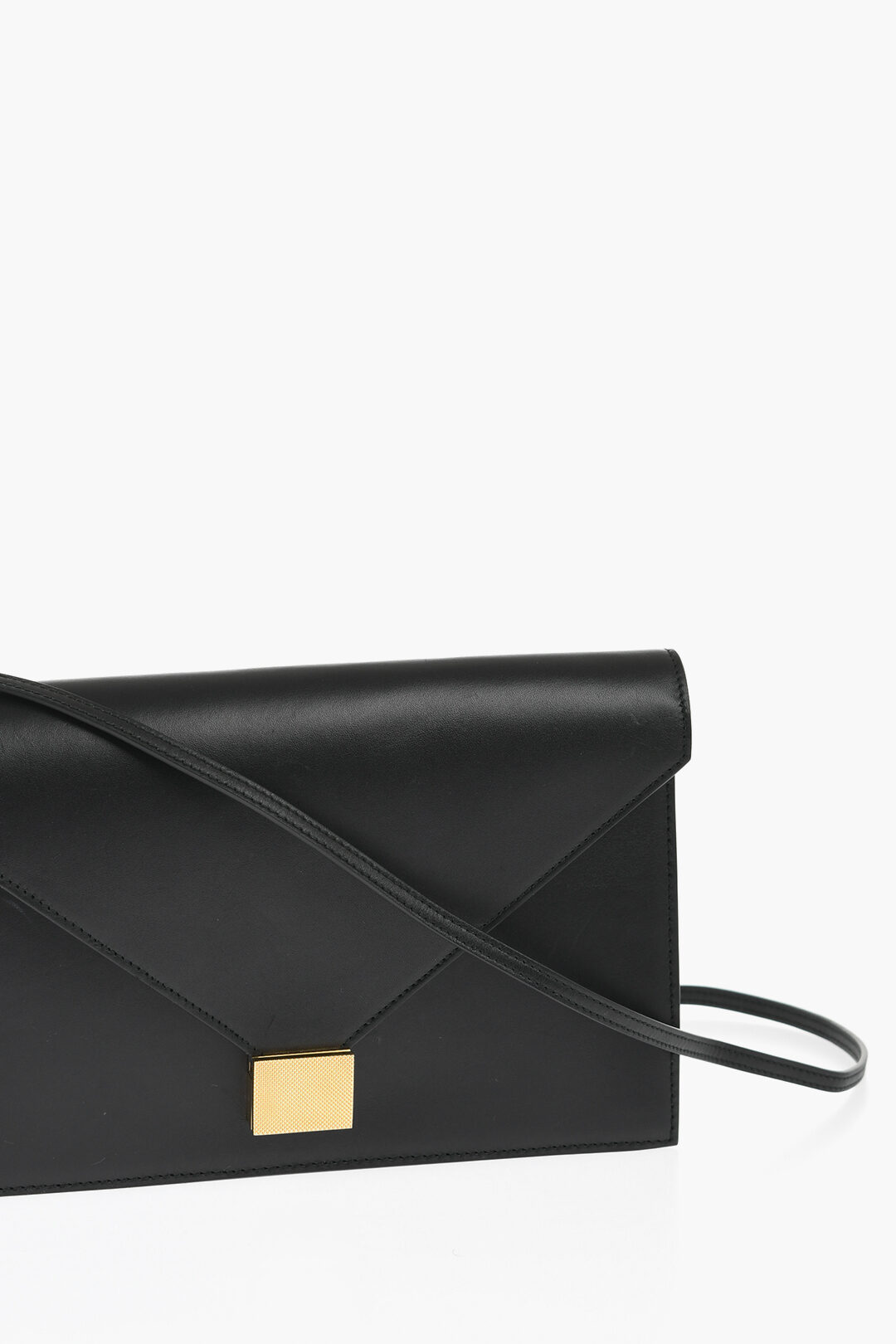 Victoria Beckham Leather Shoulder Messanger Bag with Golden Closure ...