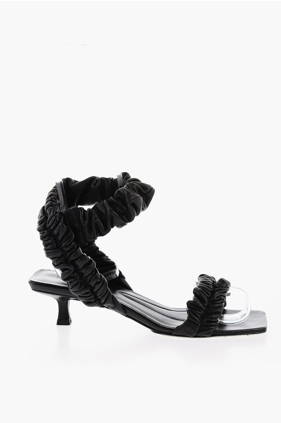 Khaite Leather Square Toe Ankle-Strap Sandals 5cm women - Glamood Outlet