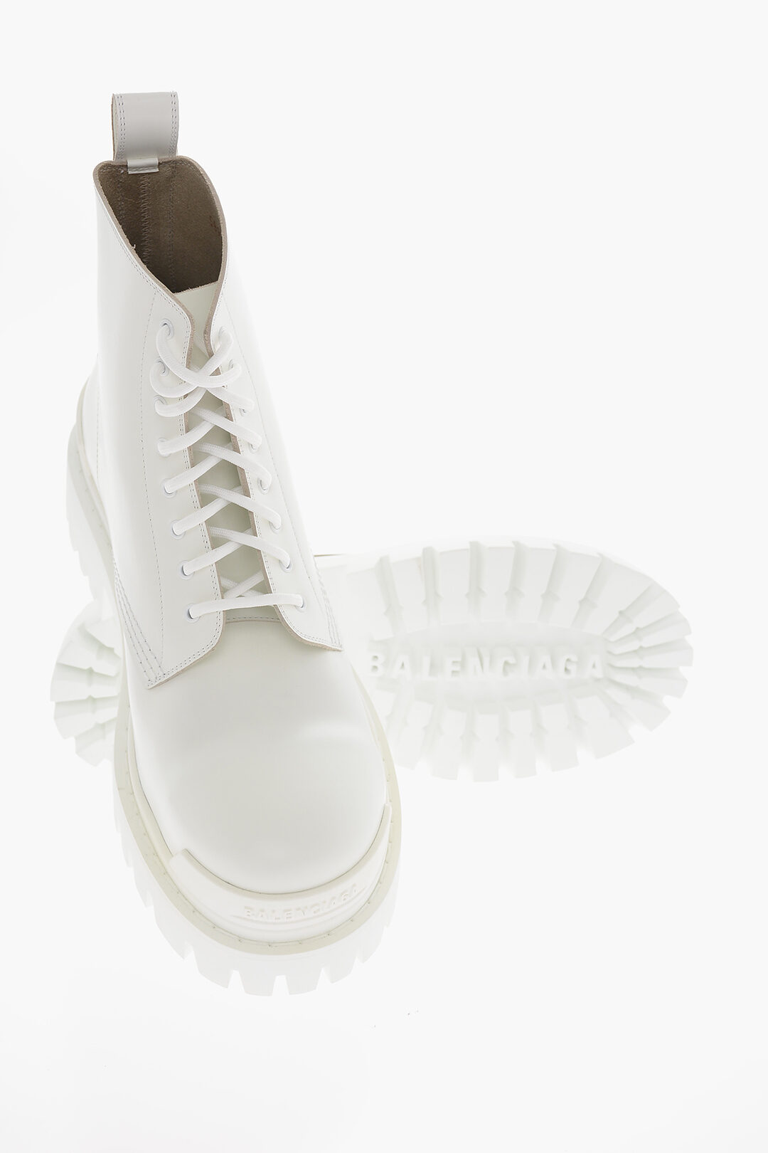 Balenciaga Leather STRIKE Combat Boots With Platform Soles men ...