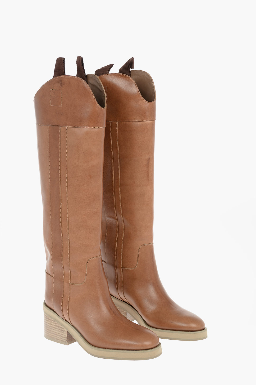 Jimmy Choo Leather TONYA Over-the-knee Boots with Woody Heel 7cm women ...