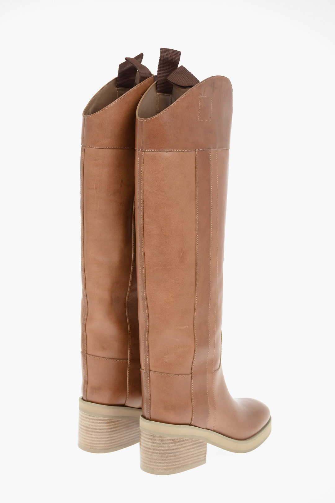Jimmy Choo Leather TONYA Over-the-knee Boots with Woody Heel 7cm women ...