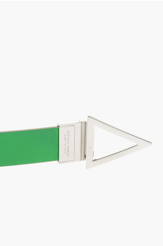 Bottega Veneta Leather TRIANGLE Reversible Belt men - Glamood Outlet