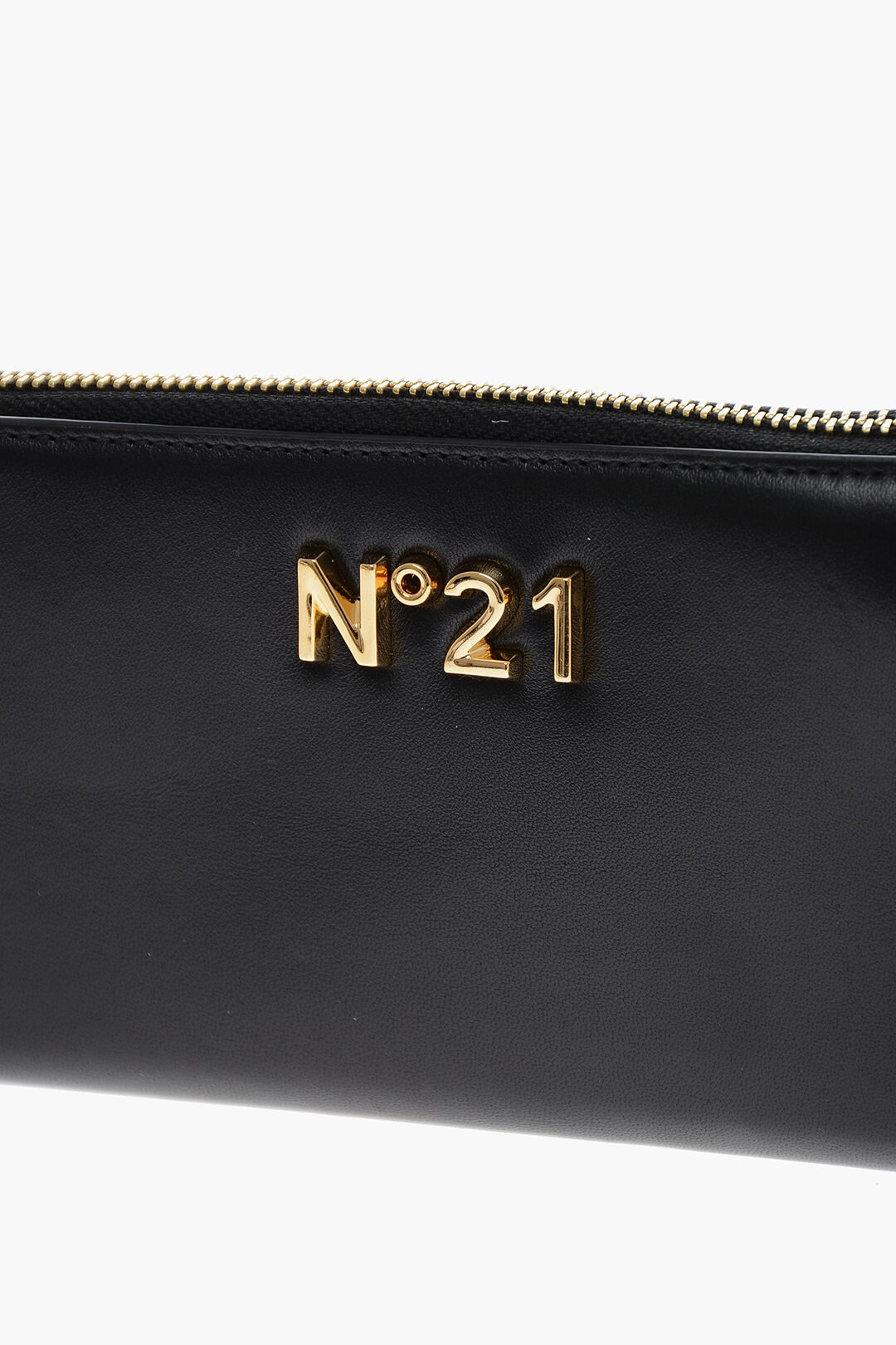 N.21 Leather wallet with Golden Effect Embossed Logo women - Glamood Outlet