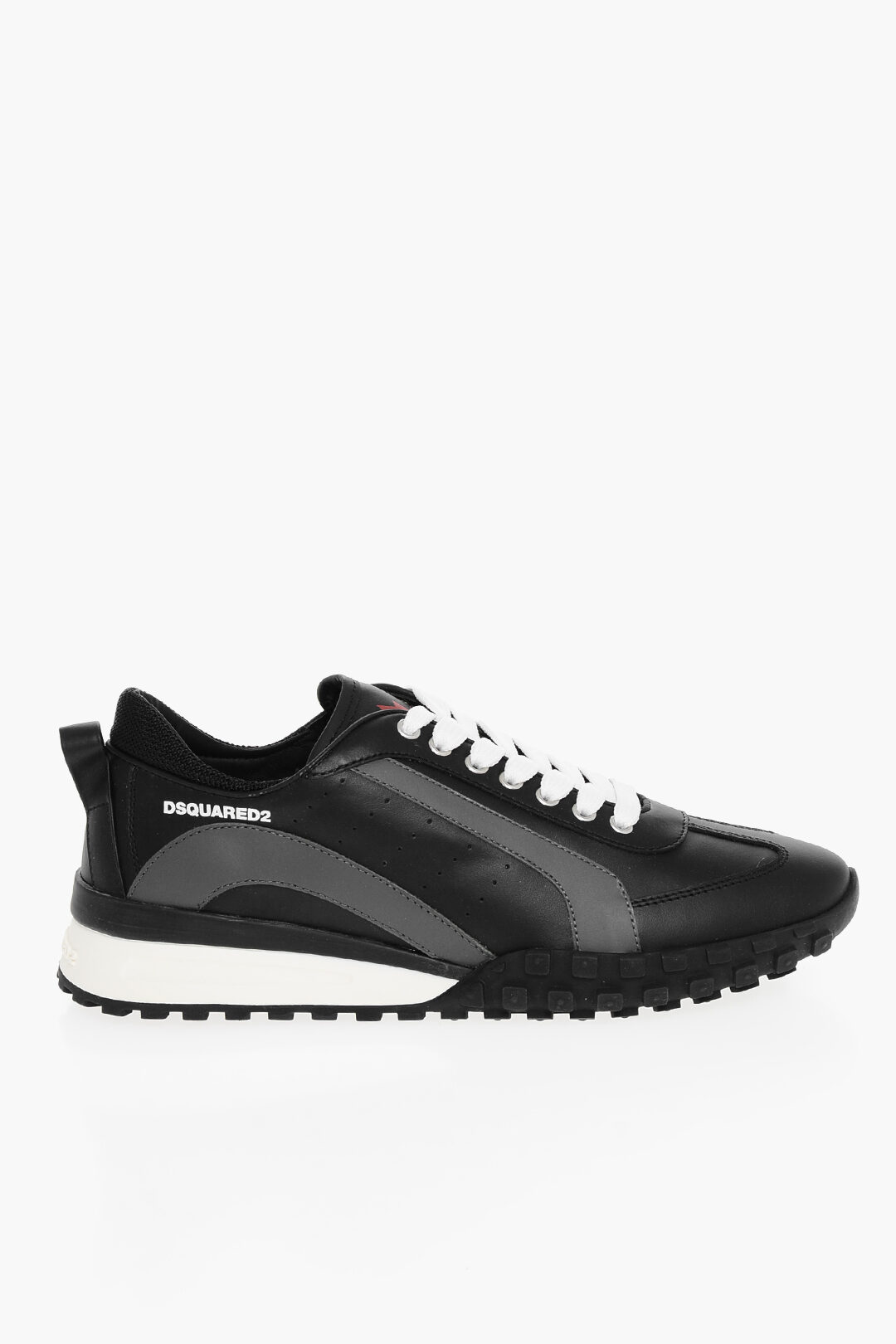 Dsquared2 LEGEND Leather Sneakers with Contrasting Details men ...