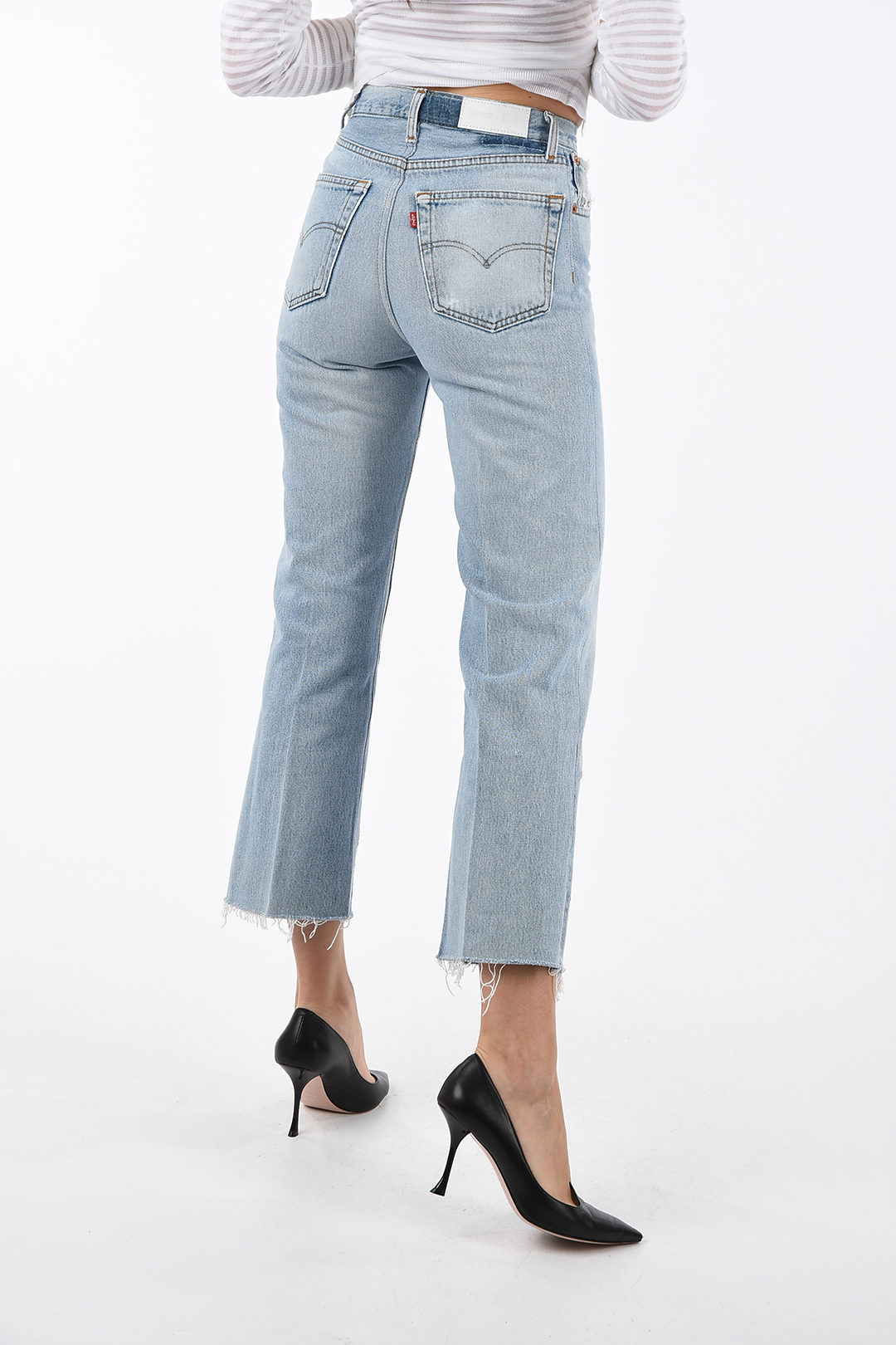 Re/Done LEVI'S Raw Cut-edged Regular Fit Denims women - Glamood Outlet