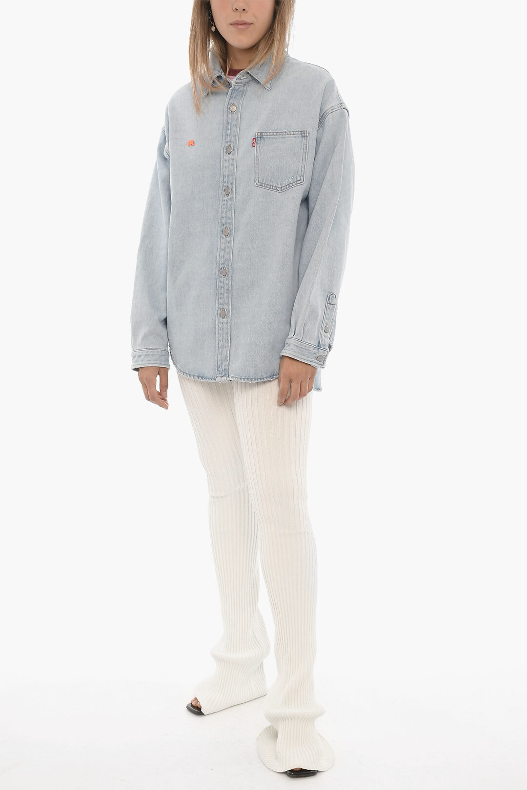 Erl LEVI'S Vintage Effect Oversized Fit Denim Jacket women - Glamood Outlet