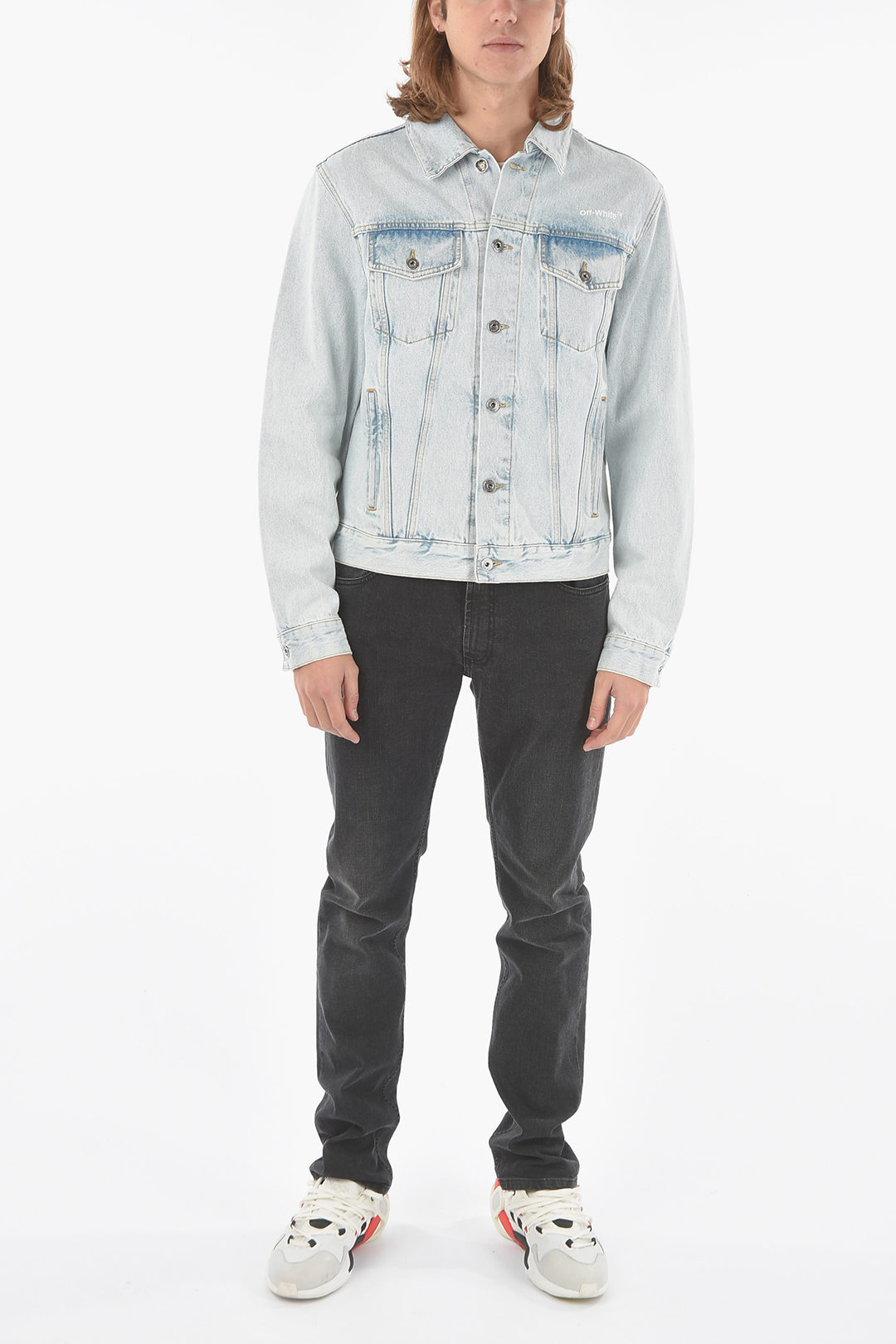 Off-White Light Wash TAB SLIM Denim Jacket men - Glamood Outlet