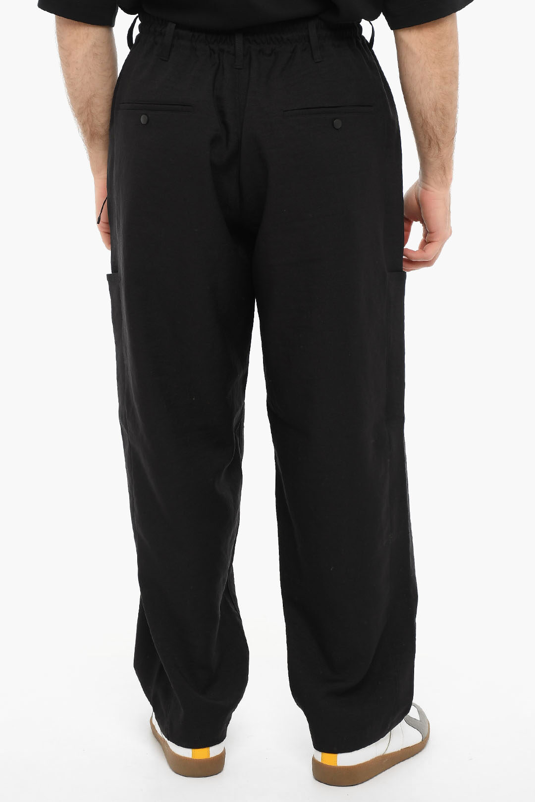 Y-3 by Yohji Yamamoto Logo Print Pants With Drawstrings men - Glamood ...