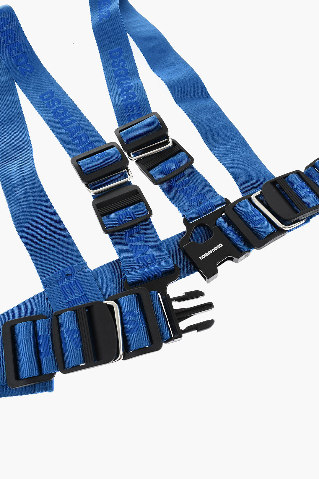 Dsquared2 Logoed Fabric Harness Belt with Metal Details 40mm men ...