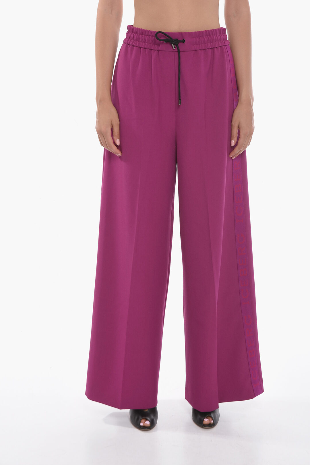 Iceberg Logoed Side Band Palazzo Pants women - Glamood Outlet