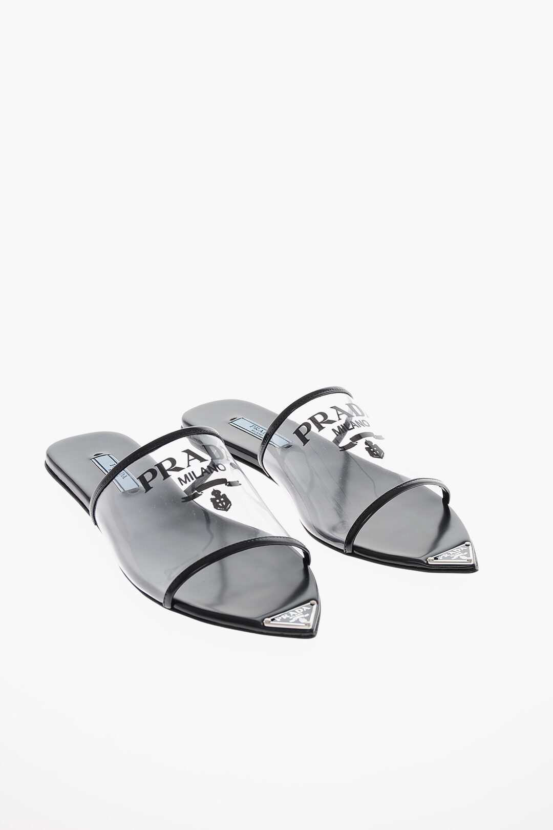 Prada Logoed Toe and Band PLEX Sliders women - Glamood Outlet