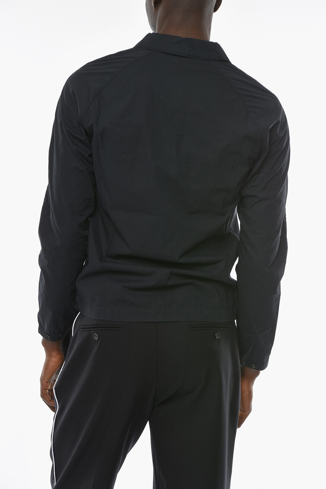 Stone Island Logoed Zip Stretch Cotton Overshirt men - Glamood Outlet