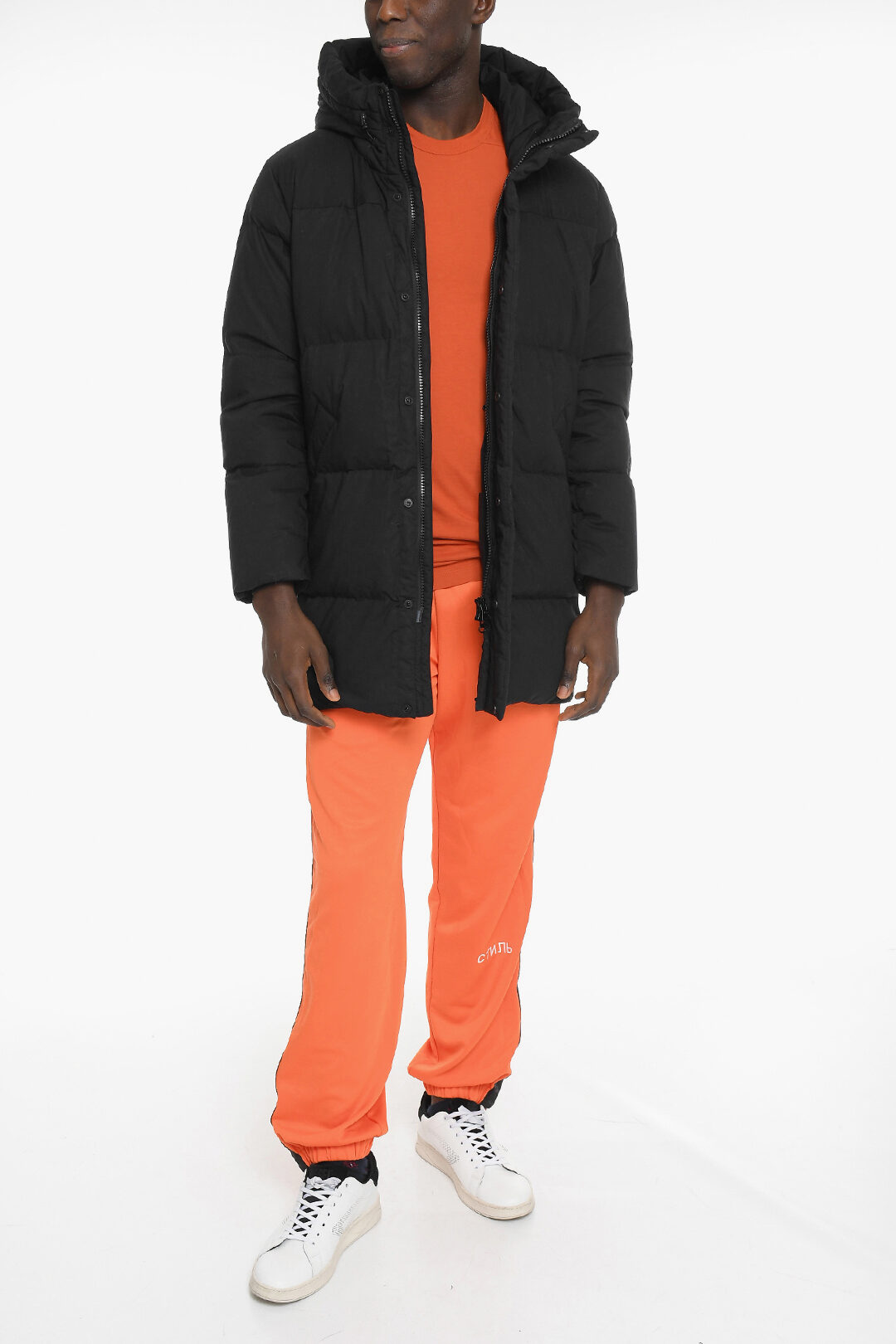 Adhoc Long Down Jacket with Concealed Placket men - Glamood Outlet