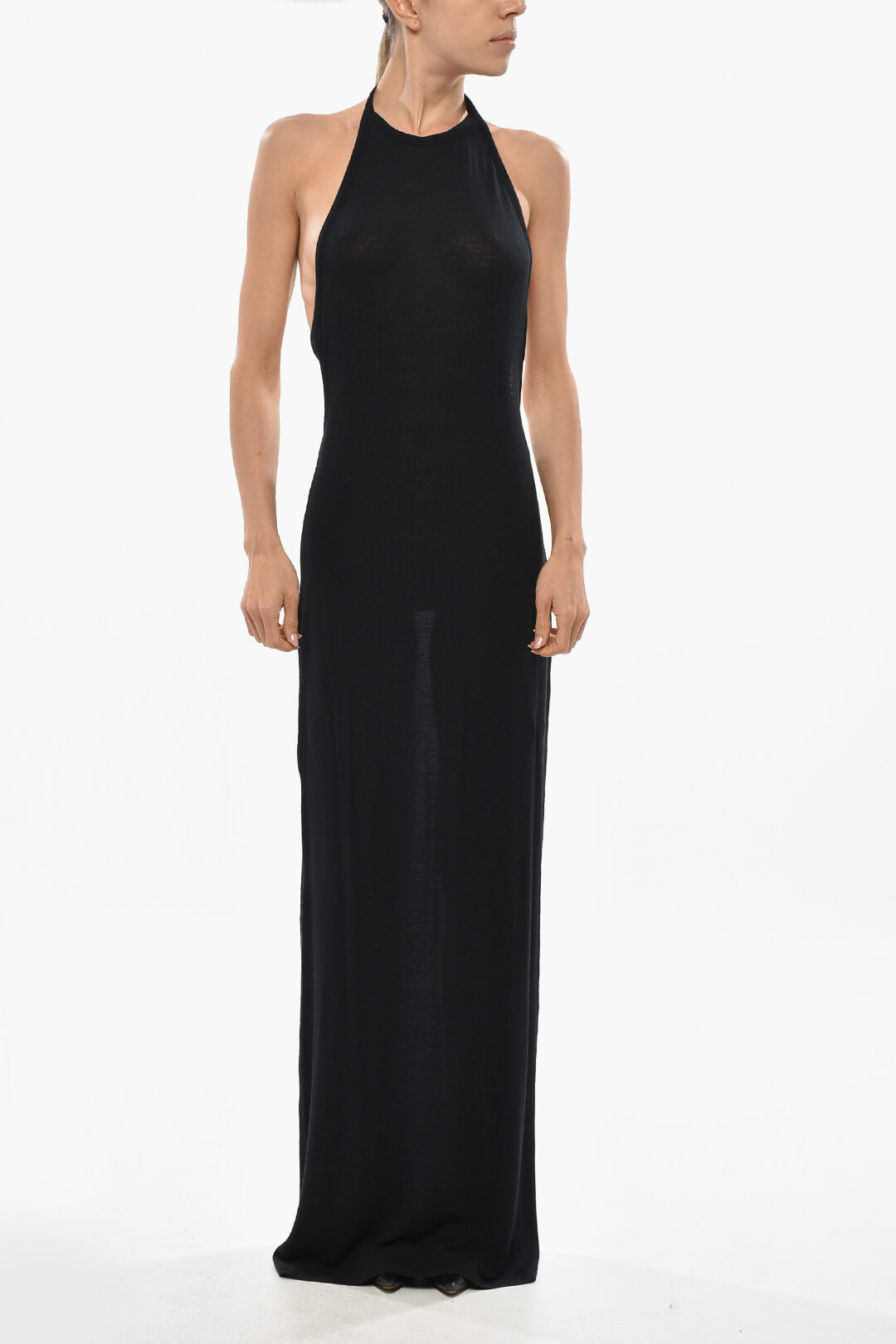 Saint Laurent Long Knit Dress with Bare Back Design women - Glamood Outlet