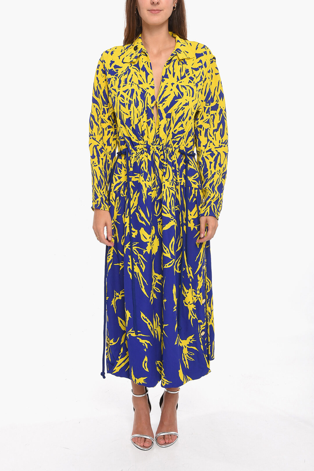 Proenza Schouler Long Sleeved Maxi Dress With Drawstring women ...