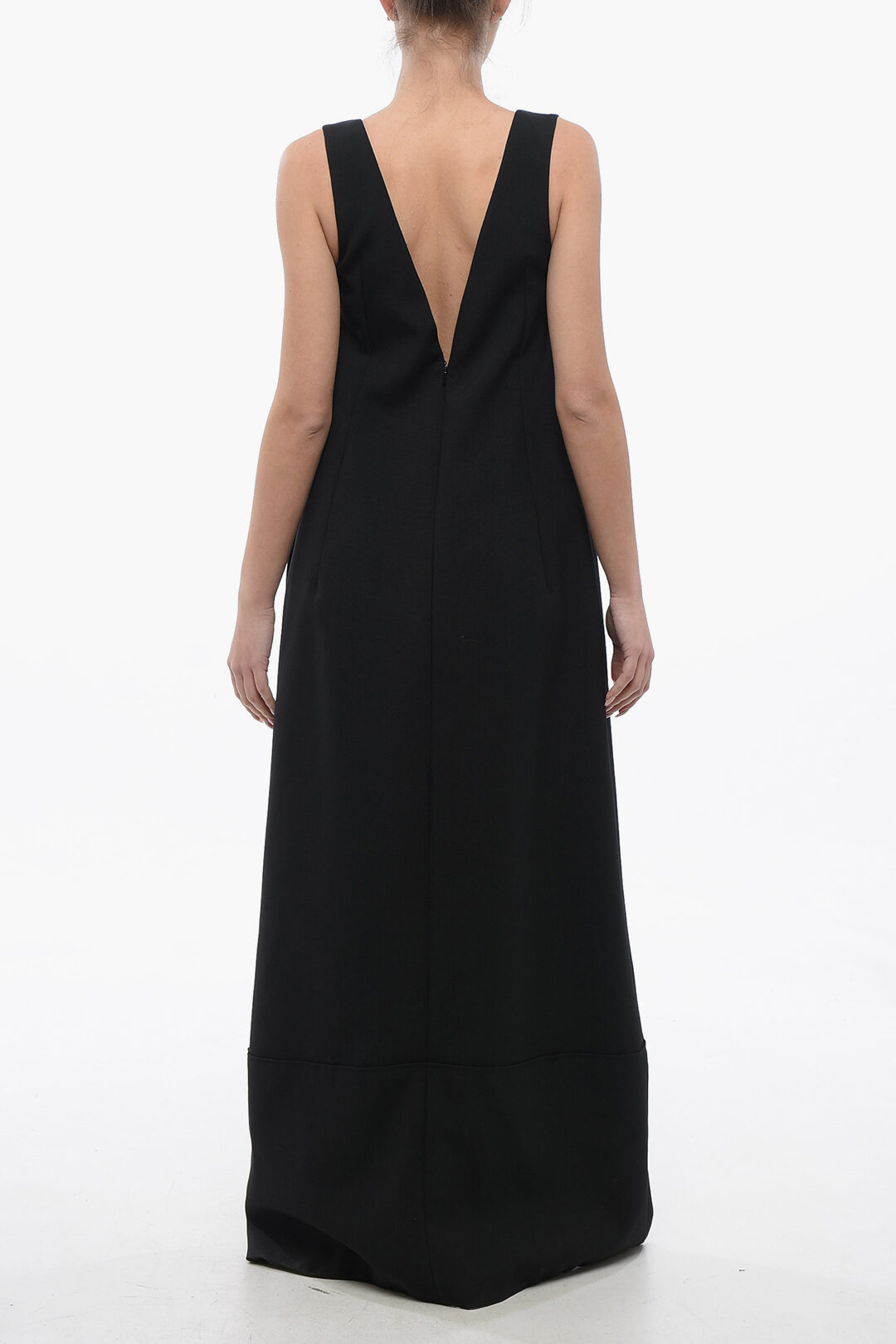 Jil Sander Long Wool Dress with Pockets women - Glamood Outlet