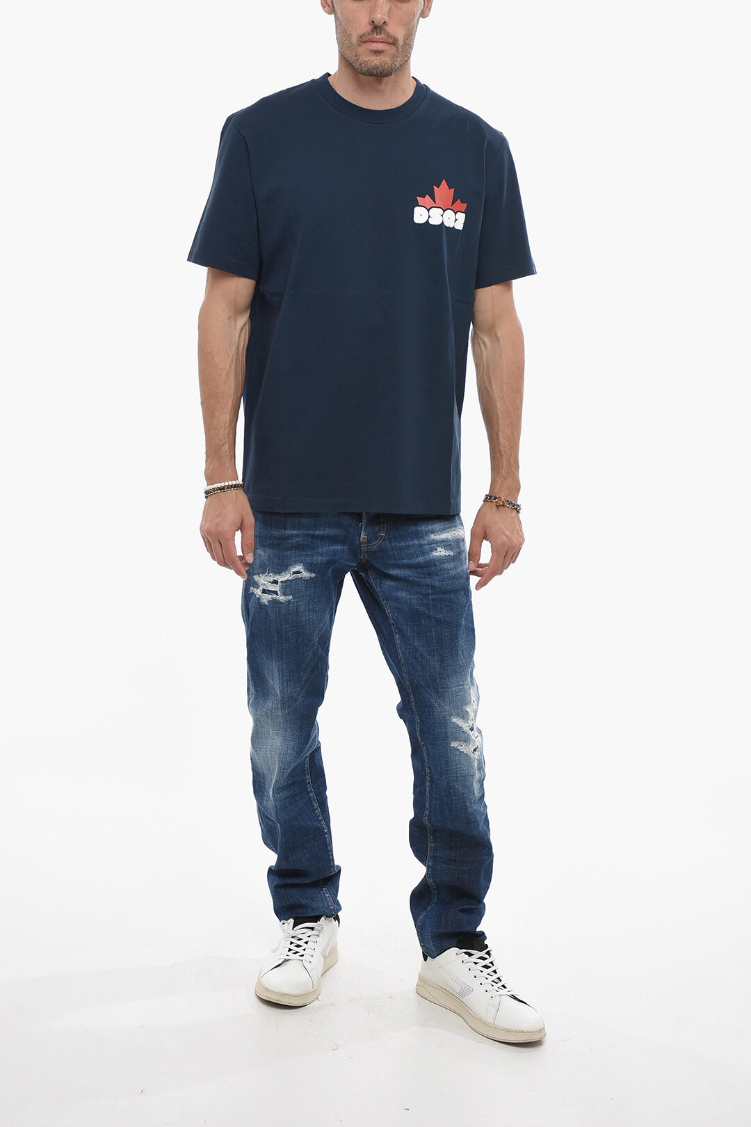 Dsquared2 Loose Fit T-shirt with Logo Print men - Glamood Outlet