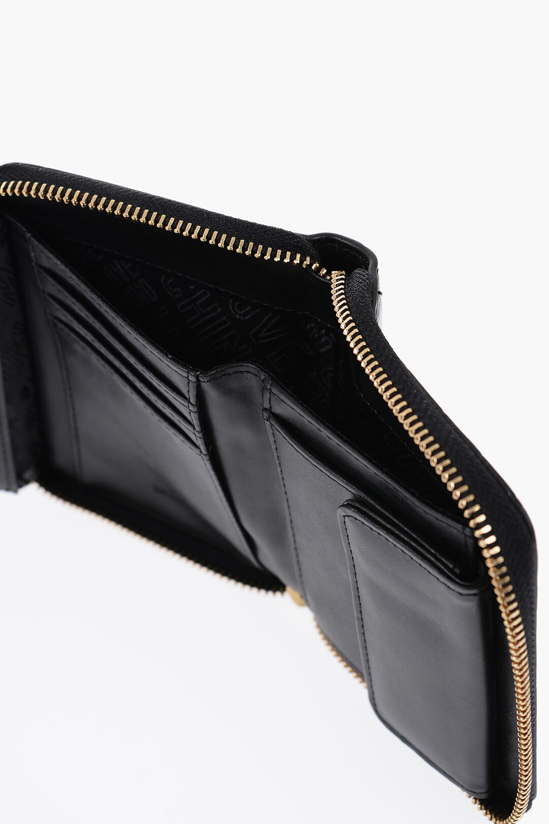 Moschino LOVE Crocodile Effect Faux Leather Wallet with Golden Metal ...