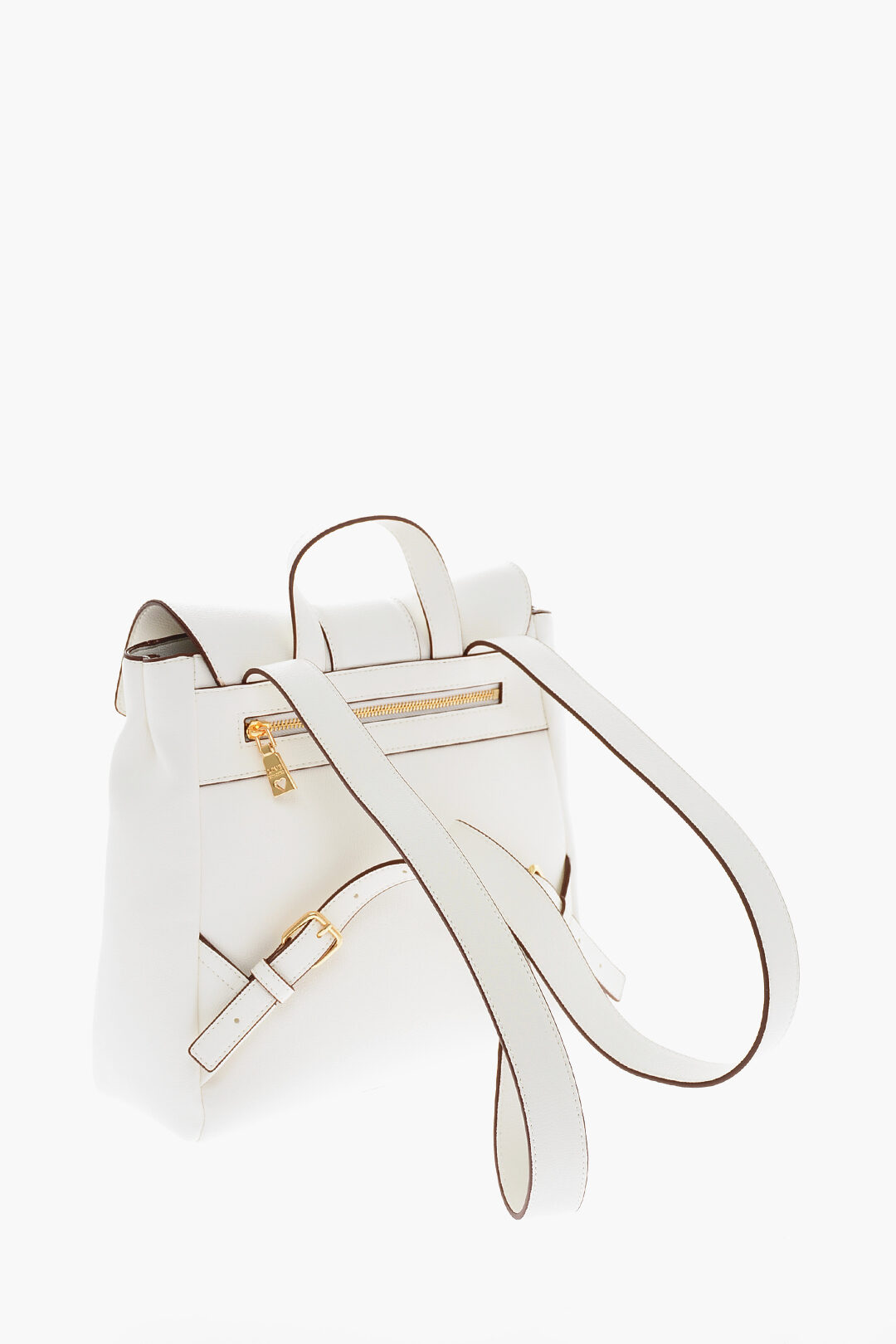 Moschino LOVE Faux Leather Backpack with Heart-Shaped Clamps women ...