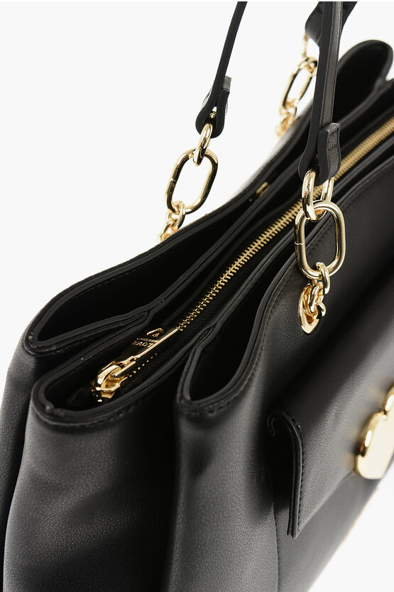 Moschino LOVE Faux Leather Tote Bag with Golden Logo women - Glamood Outlet