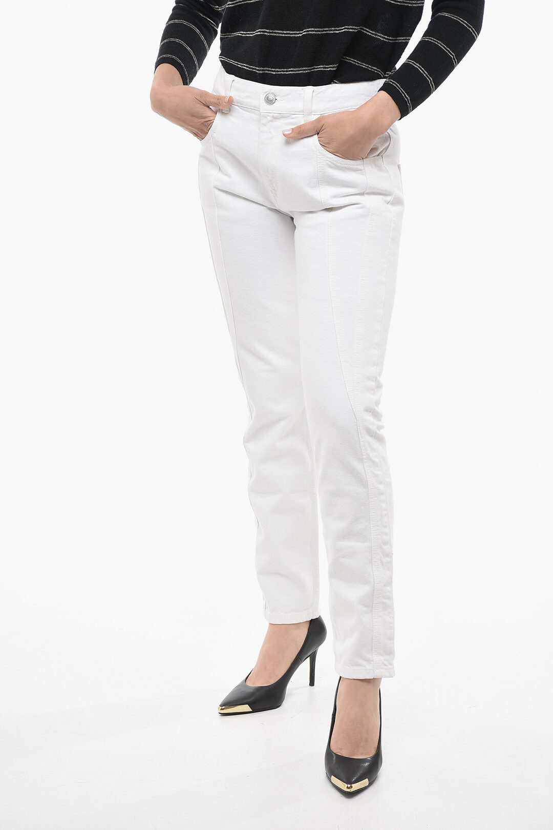 Isabel Marant Low Rise VIKIRA Slim Fit Denims 16cm women - Glamood Outlet