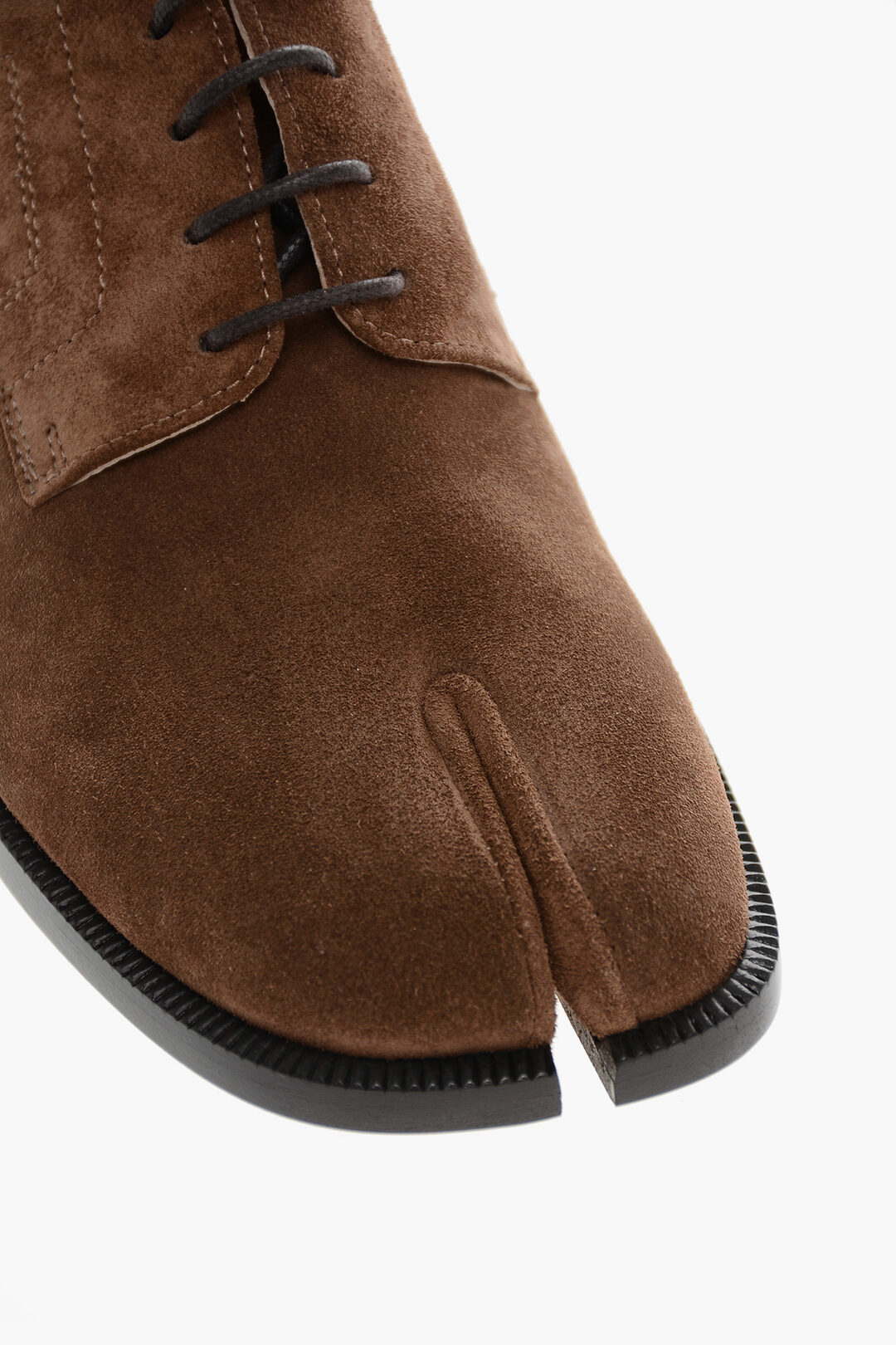 Maison Margiela M22 Tabi Toe Suede Derby Shoes women - Glamood Outlet