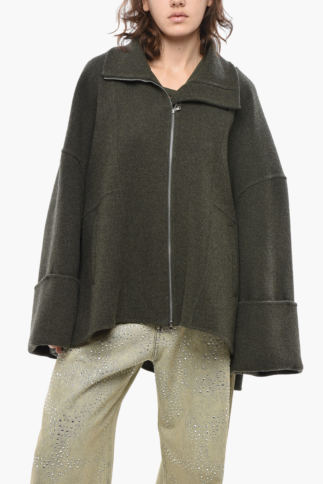 Quira Mantel aus Wollmischung mit Frontreißverschluss damen - Glamood ...