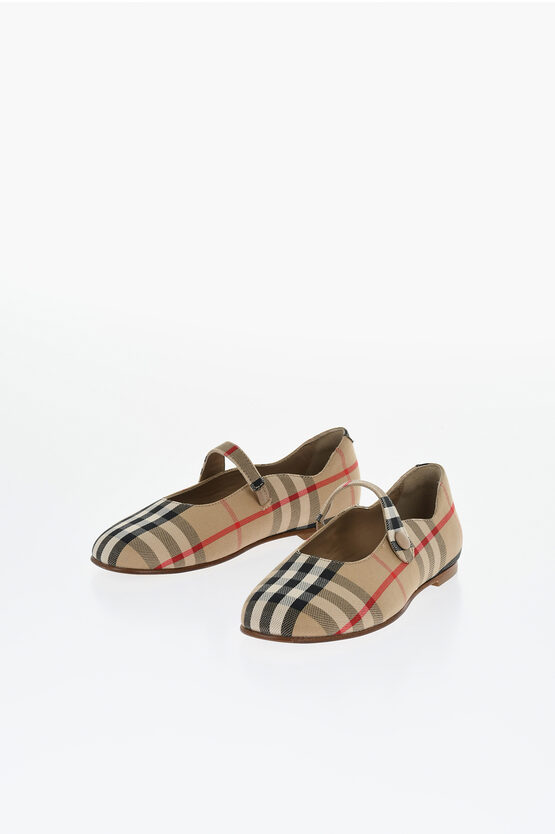 Burberry Vintage Check Mary Jane Ballerinas In Brown | ModeSens