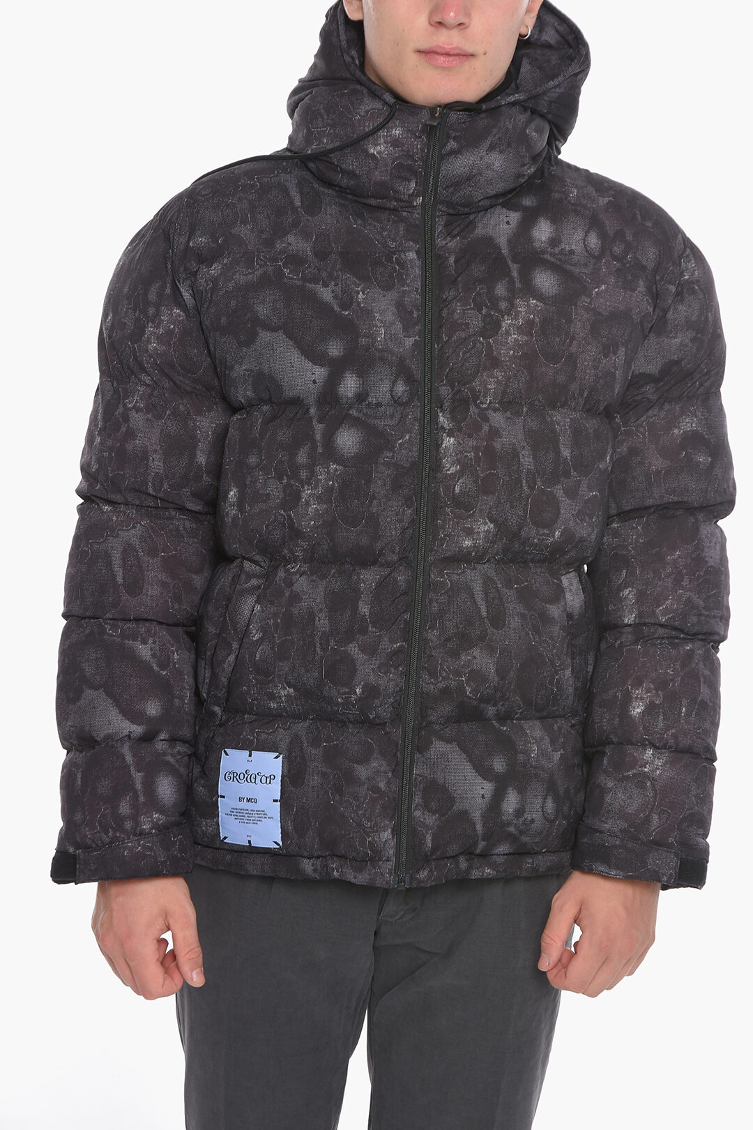 Alexander McQueen MCQ NO.9 Hooded Puffer Jacket with Velcro Detail men ...