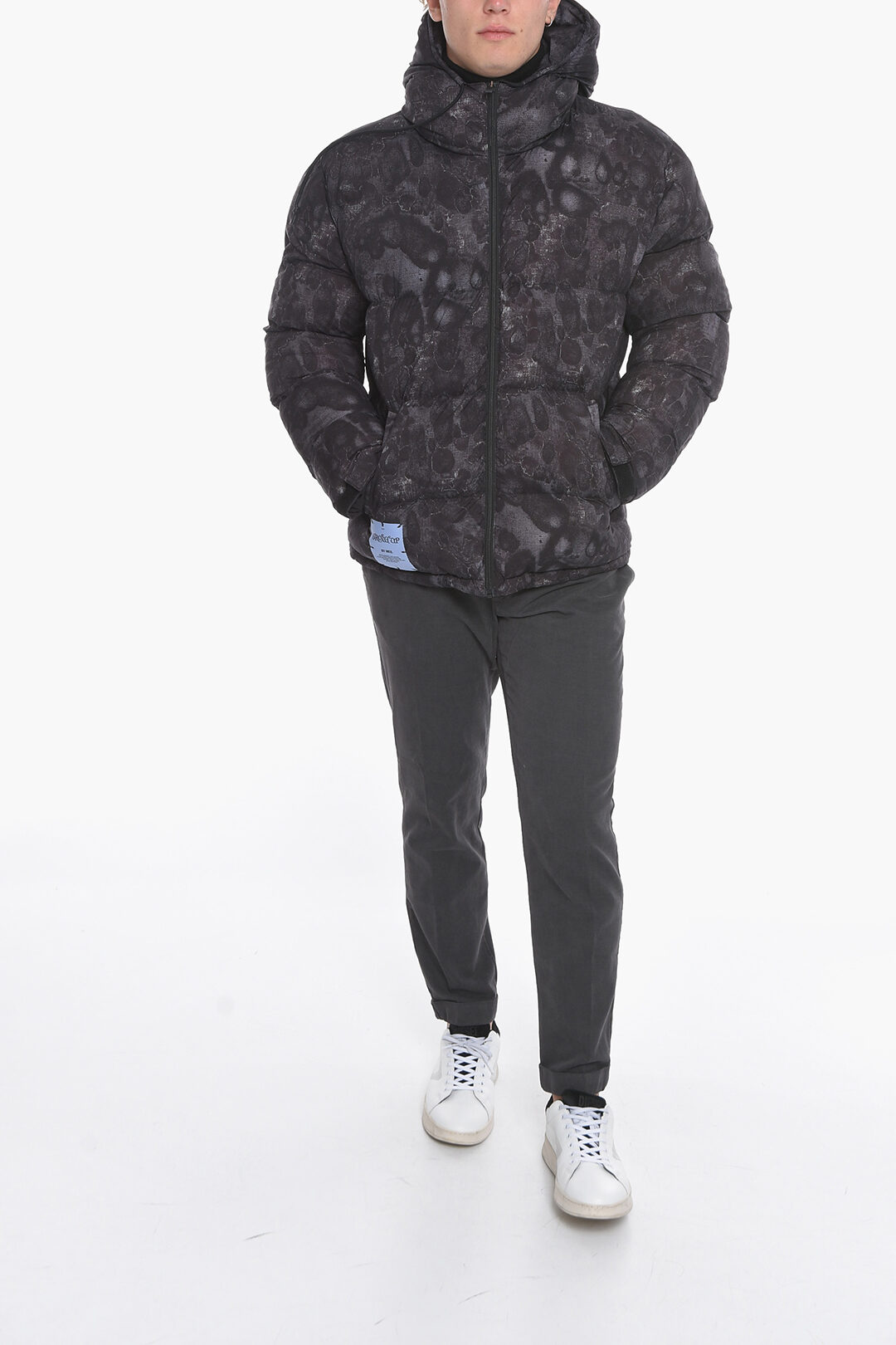 Alexander McQueen MCQ NO.9 Hooded Puffer Jacket with Velcro Detail men ...