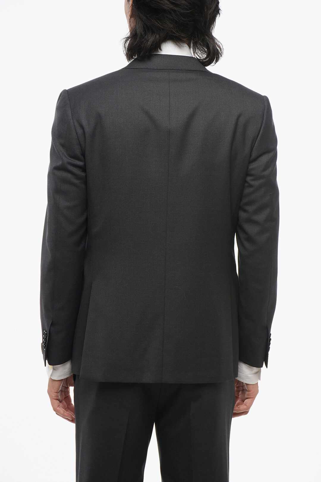 Corneliani Melange Virgin Wool Suit with Flap Pockets men - Glamood Outlet