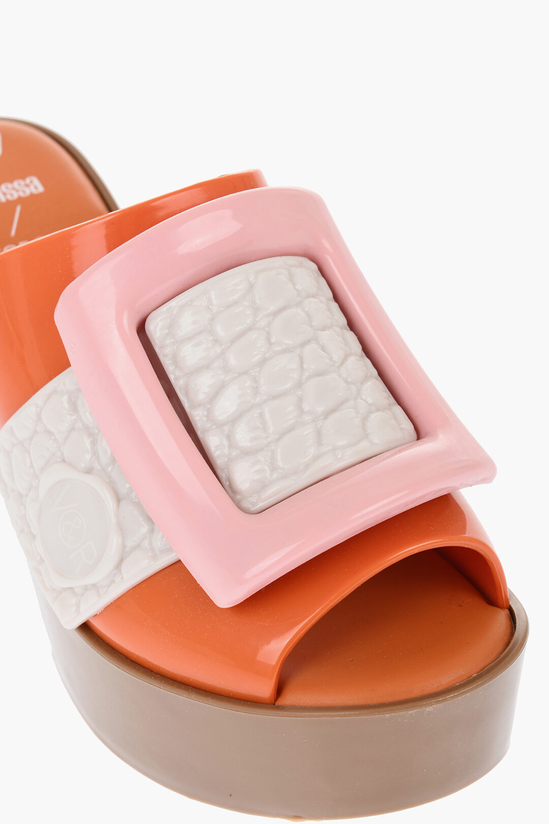 Viktor & Rolf MELISSA Rubber BLOSSOM Mules with Maxi Buckle 10cm women ...