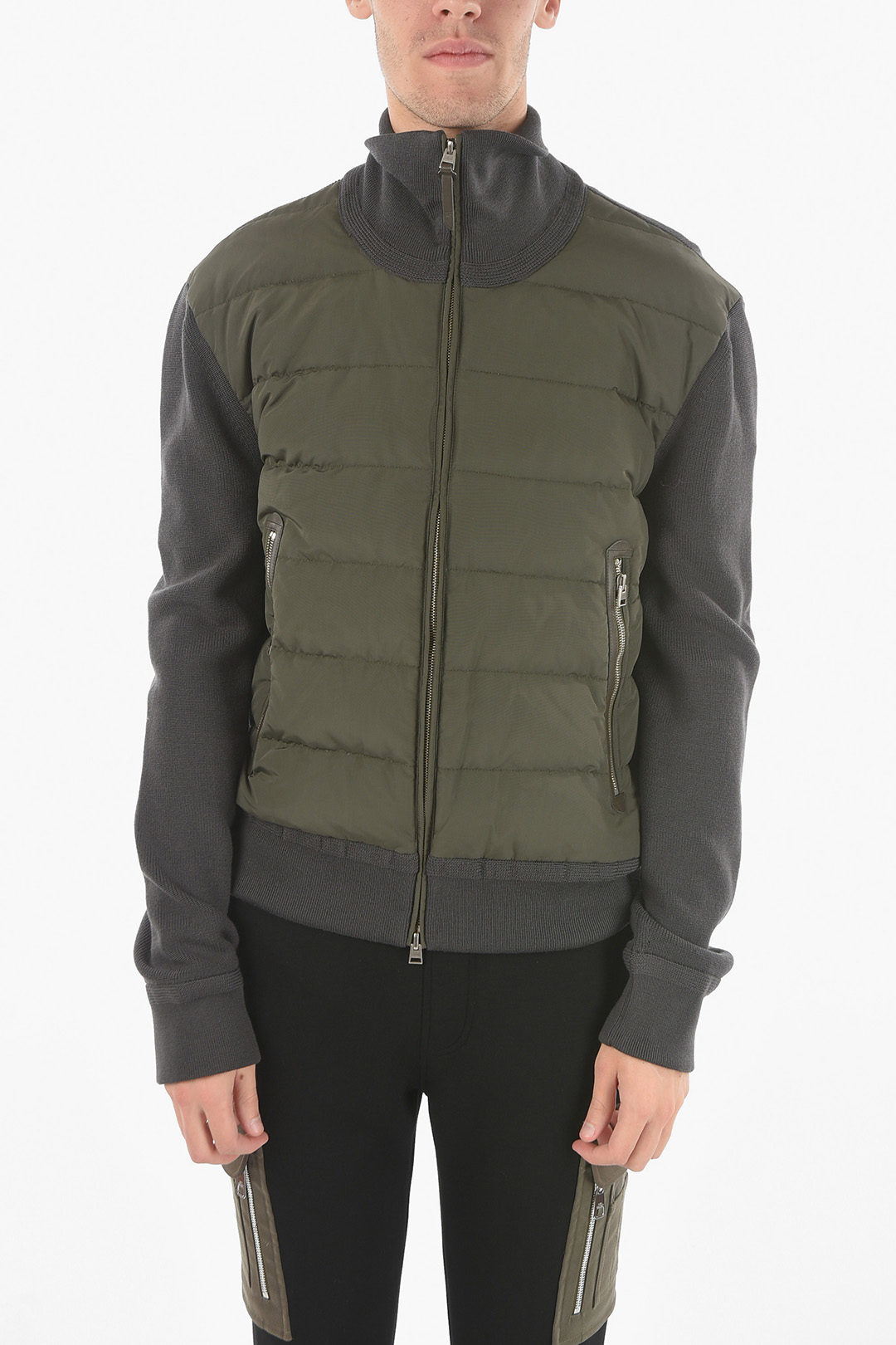 Tom Ford Merino Wool Quilted Jacket with Funnel Neck men - Glamood Outlet
