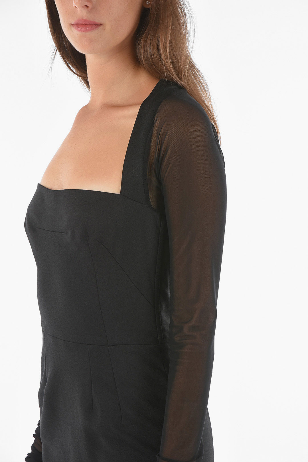 Dolce & Gabbana Mesh Sleeve Long Sheath Dress women - Glamood Outlet