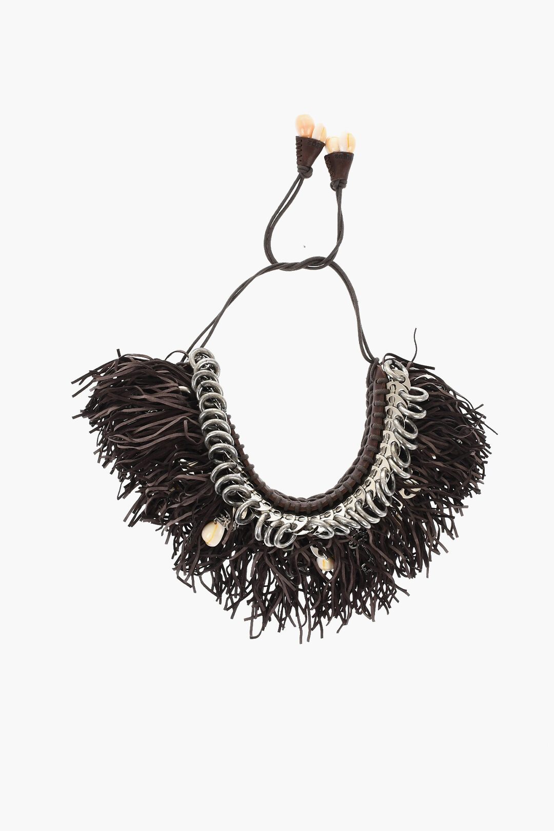 Dsquared2 Metal AFRICAN HYENA Plastron Necklace with Fringes and Charms ...