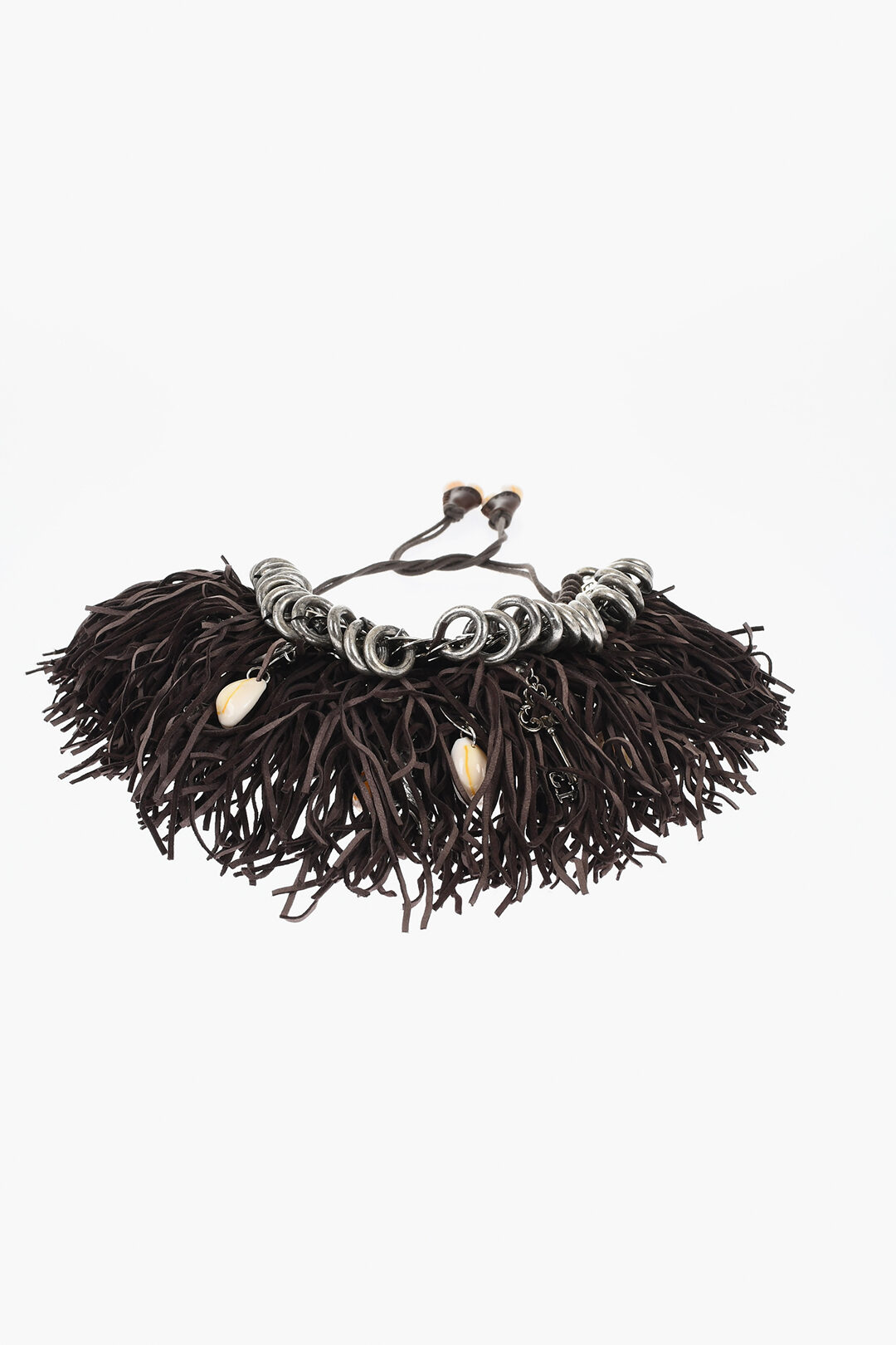 Dsquared2 Metal AFRICAN HYENA Plastron Necklace with Fringes and Charms ...