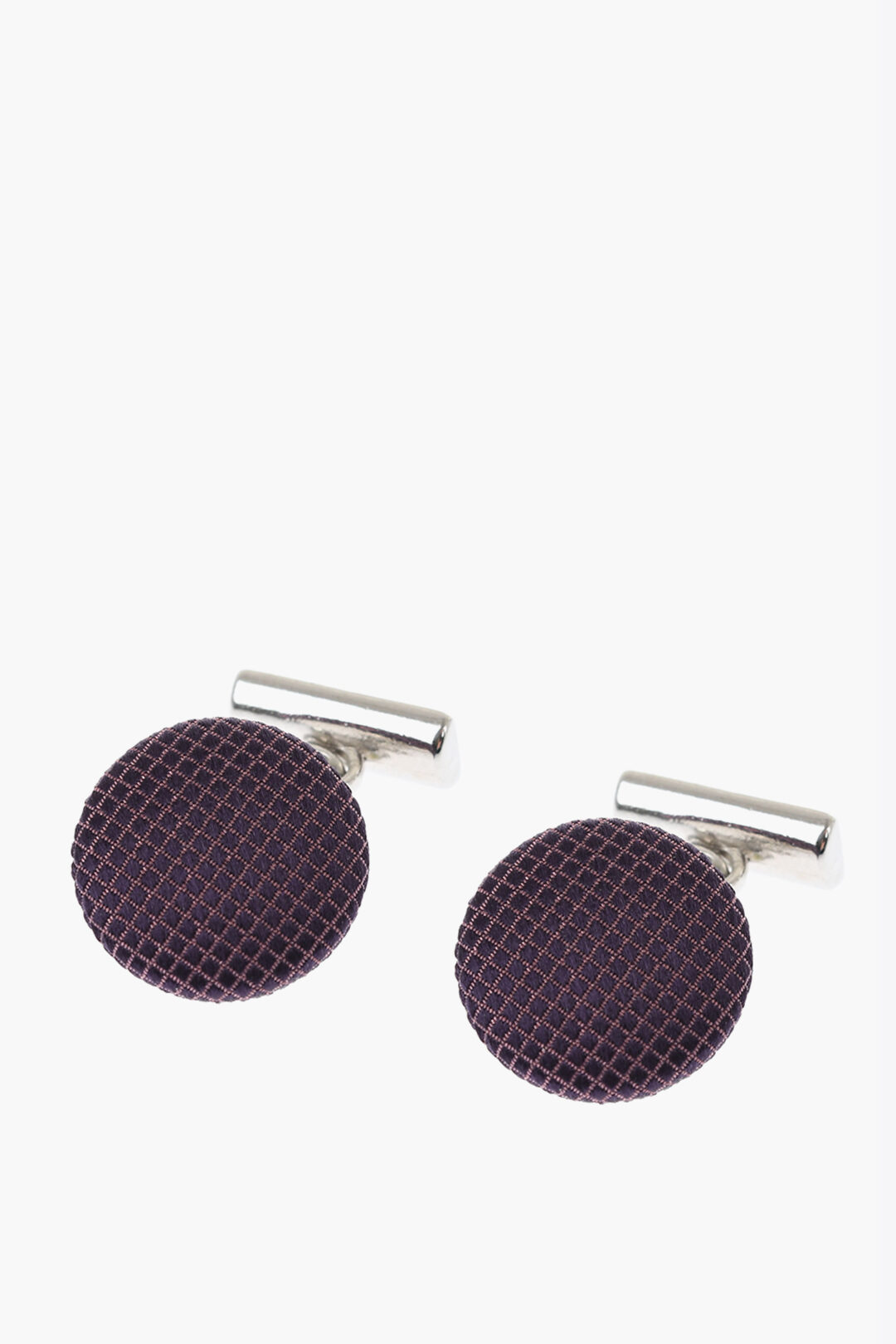 Corneliani Metal Cufflinks Lined With Embroidered Silk 남성 - Glamood Outlet