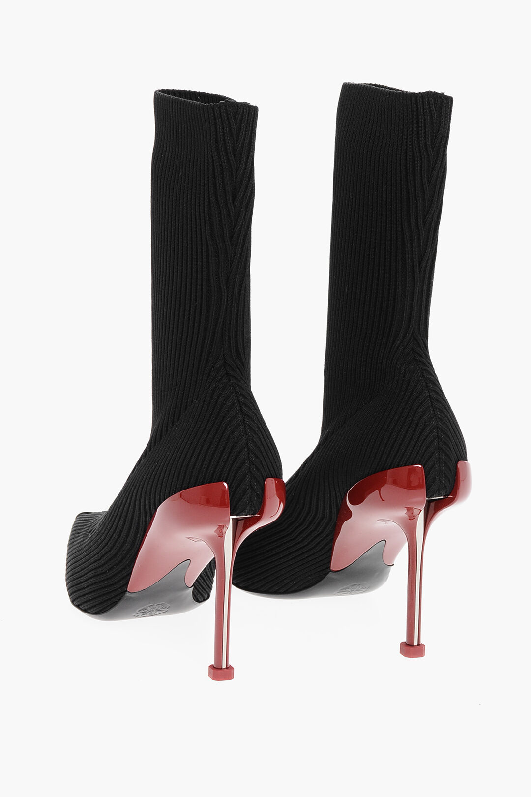 Alexander McQueen Metal Toe Sock Booties with Stiletto Heel 10cm women ...