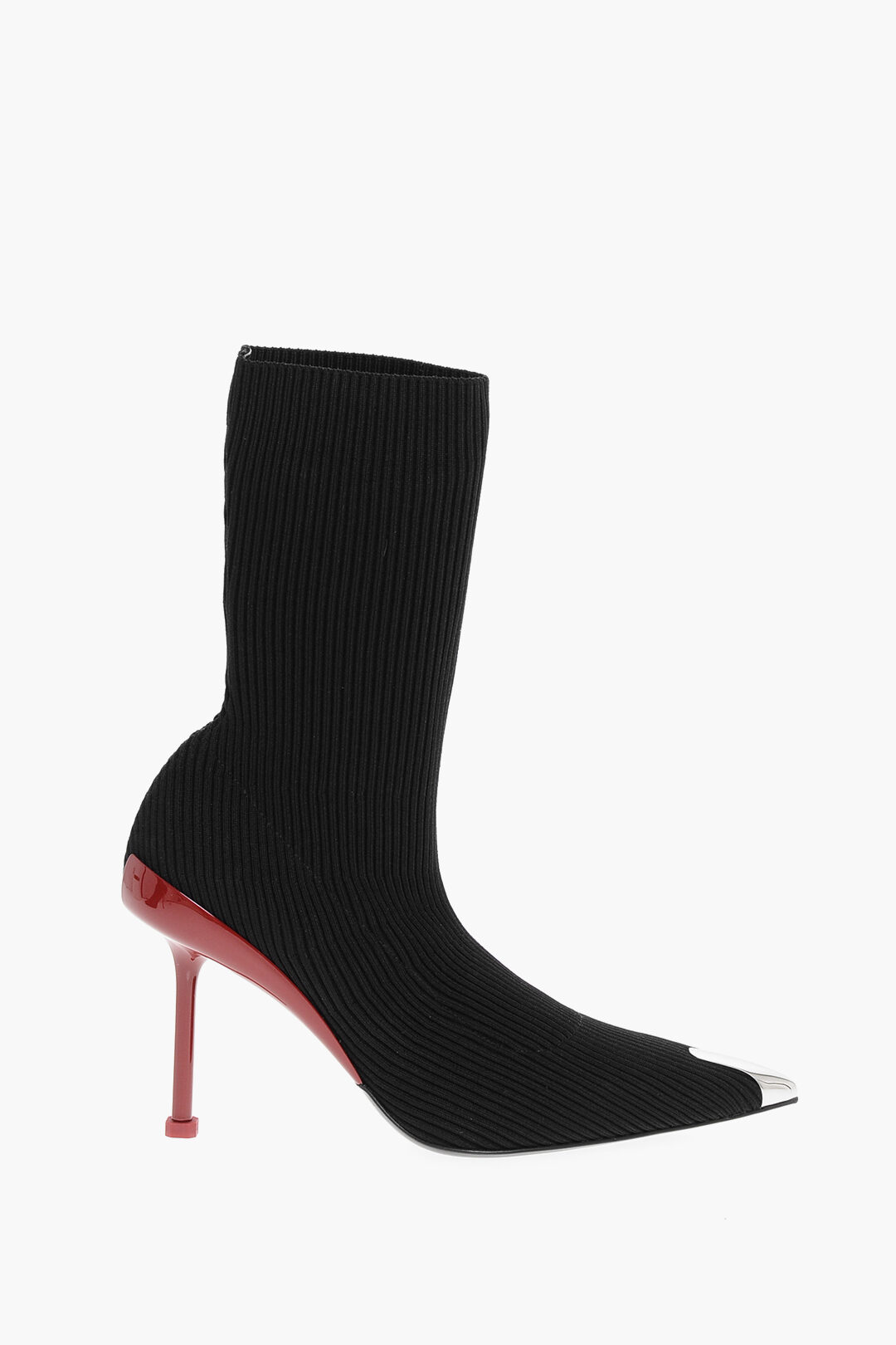 Alexander McQueen Metal Toe Sock Booties with Stiletto Heel 10cm women ...