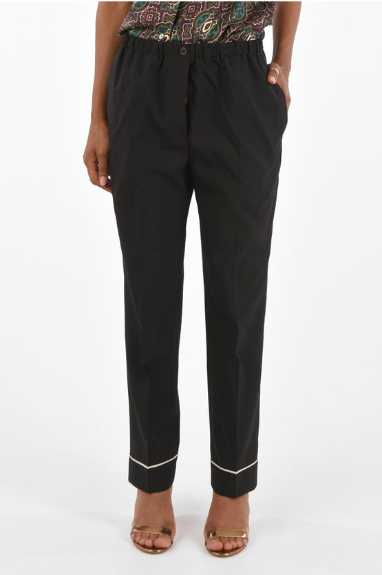 Prada Mid-rise waist drawstring waist pants women - Glamood Outlet