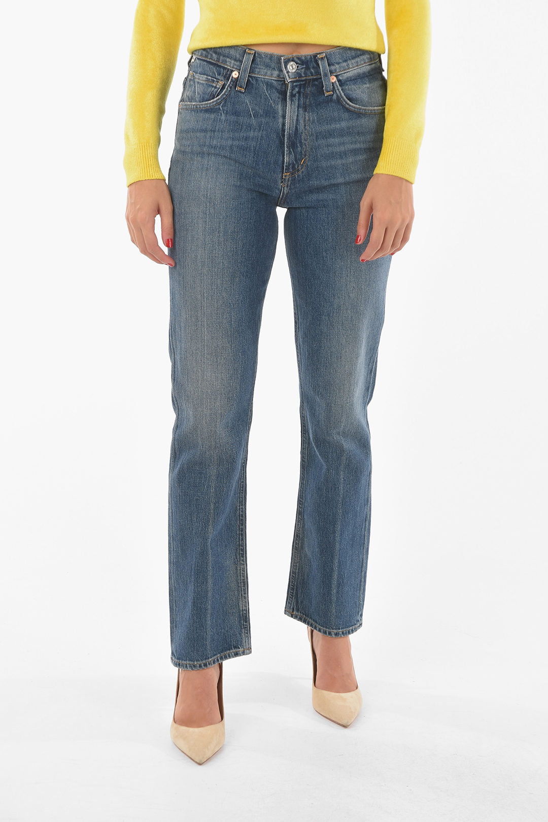 Citizens Of Humanity Mid-wash Denim DAPHNE High-waisted Jeans women ...