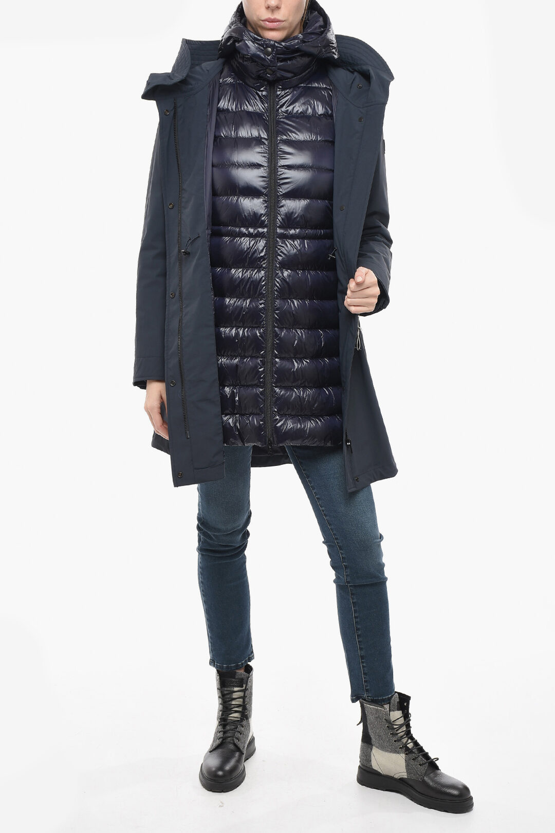 Woolrich MILITARY Long Parka with Inner Puffer Jacket women - Glamood ...