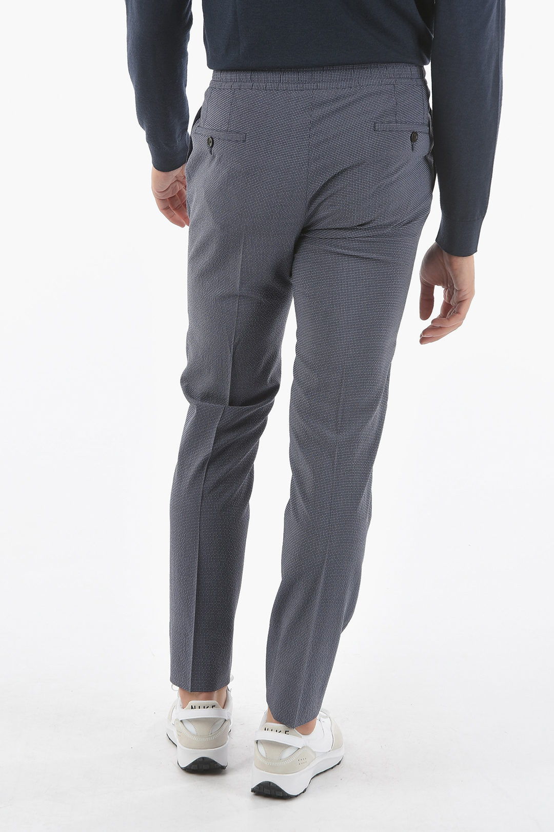 Corneliani Mini Check Virgin Wool and Silk ACADEMY Pants men - Glamood ...