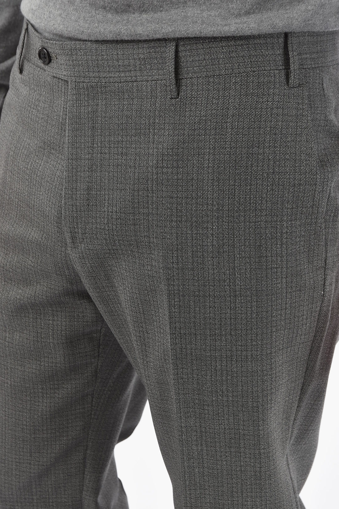 Corneliani mini checked side vents notch lapel ACADEMY 2-button suit ...
